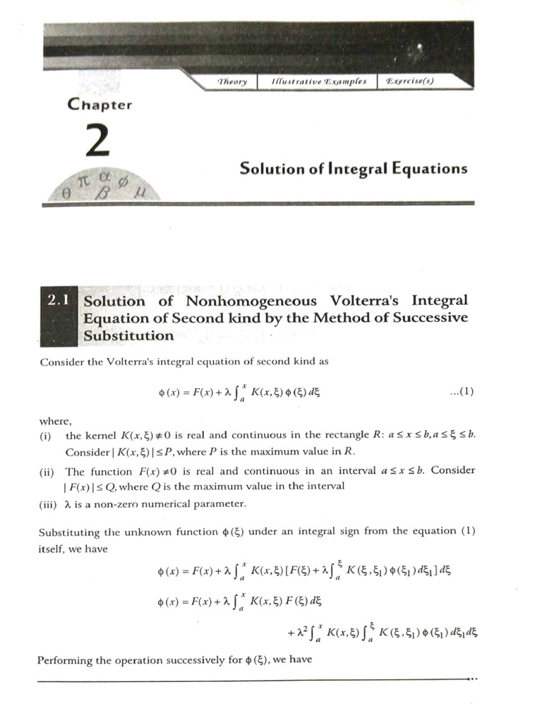 Solution of Integral Equations | PDF | Integral Equation | Teaching Mathematics
