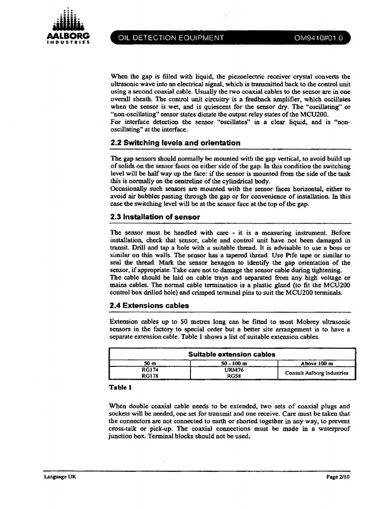 Oil Detection Equipment | PDF | Relay | Electrical Connector