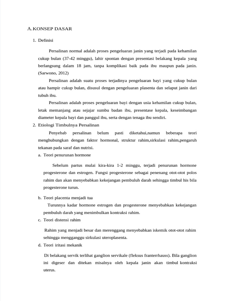 LP Persalinan Normal | PDF