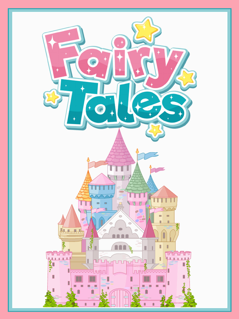 Fairy Tales Coloring Booklet Grayscale Lined Illustrations | PDF