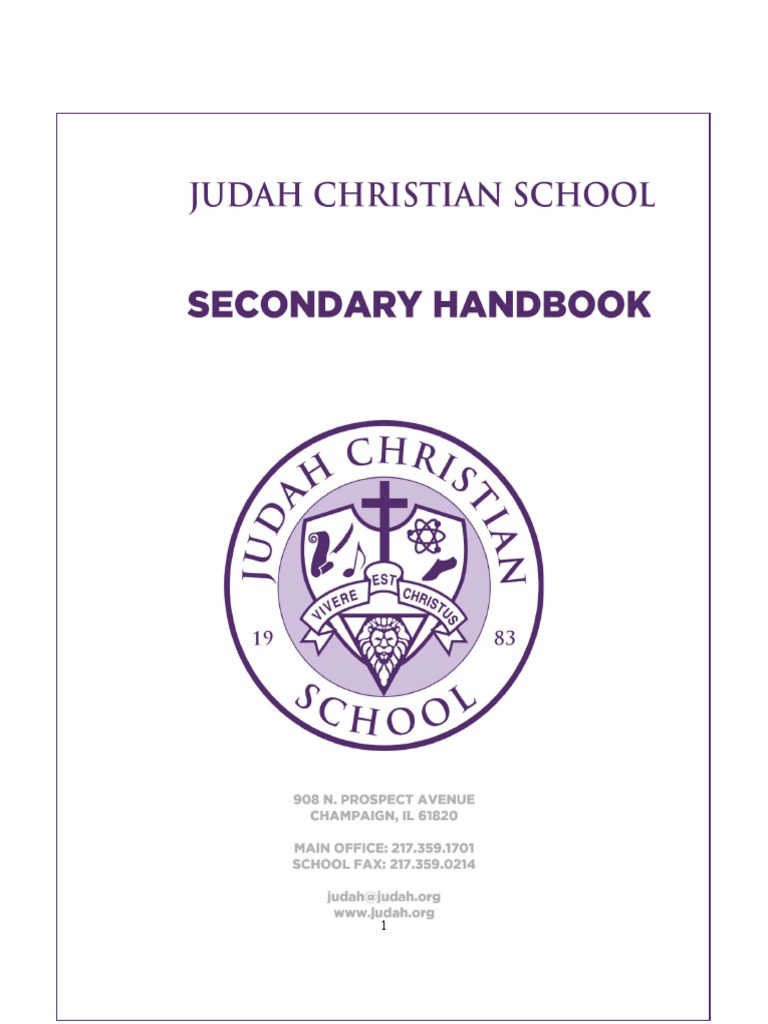 Judah Christian School Handbook | PDF | Resurrection Of Jesus | Clothing