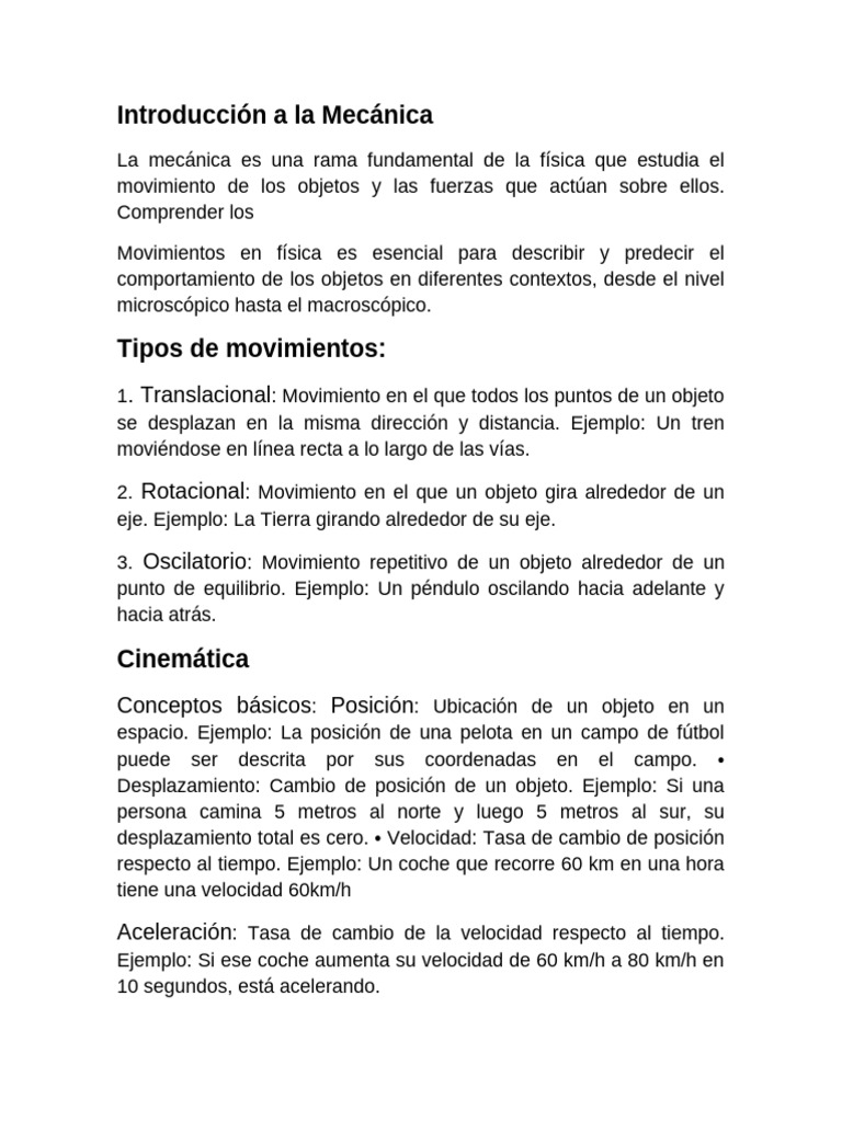 Fundamentos de la Mecánica en Física | PDF | Fuerza | Esfuerzo de torsión