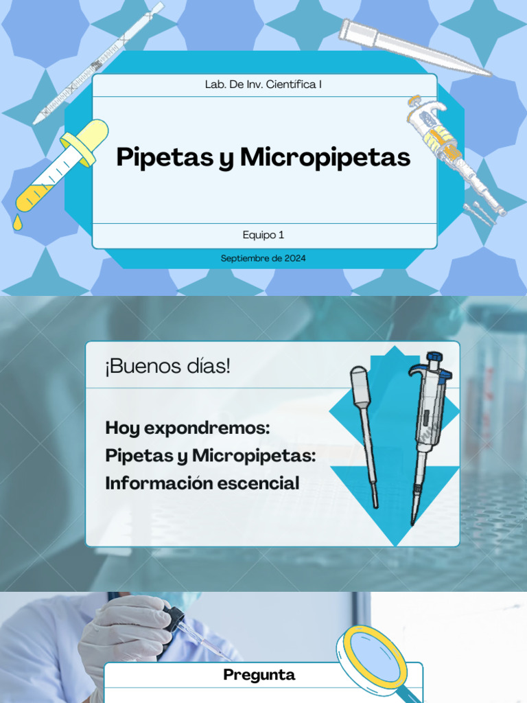 Cómo pipetear correctamente | PDF