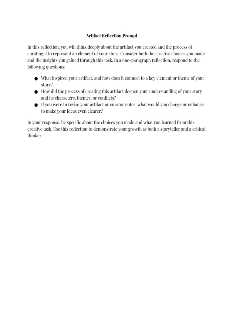 Artifact Reflection | PDF