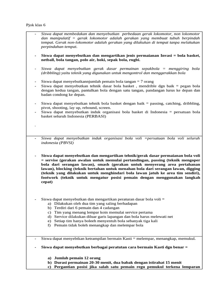 KISI KISI SOAL ASAS I, kls 6 thn 2024- 2025 | PDF