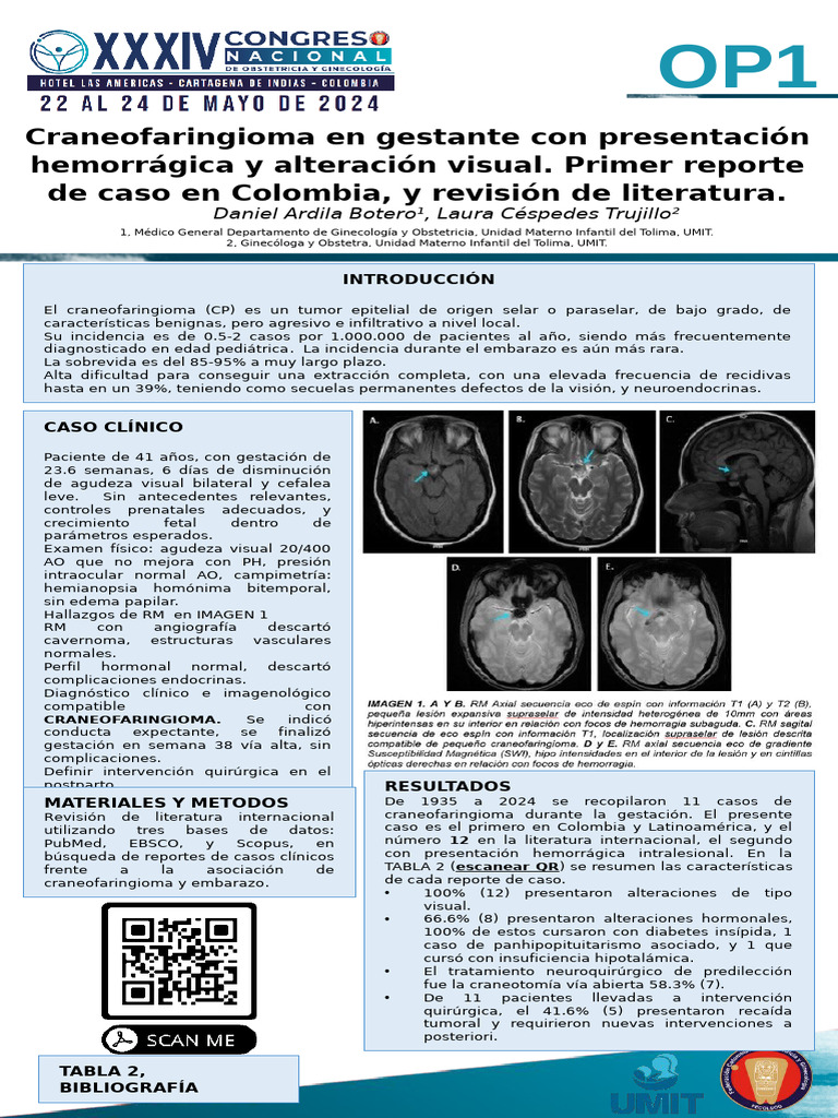 Craneofaringioma en Gestante Con Presentación Hemorrágica y Alteración Visual. Primer Reporte de ...