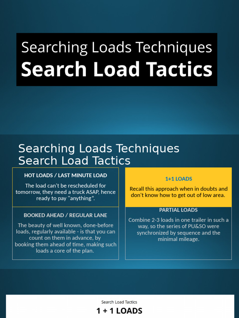 Searching Loads Techniques | PDF