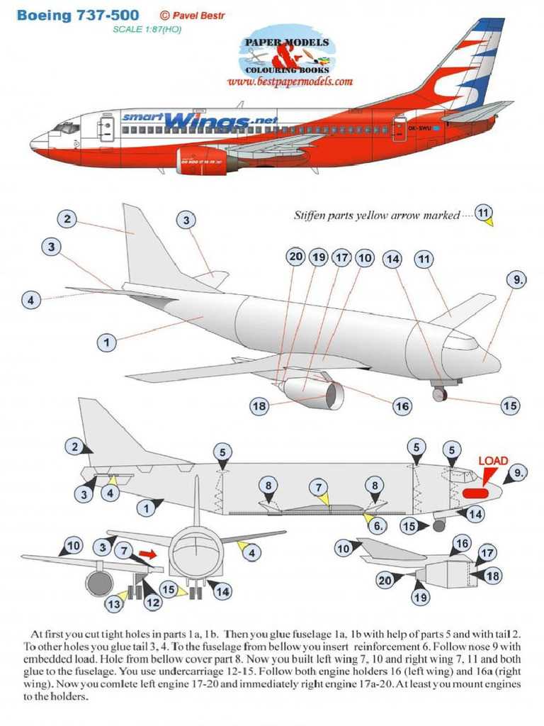 Binder Boeing 737 by Best Paper Models 4 Sheets | PDF