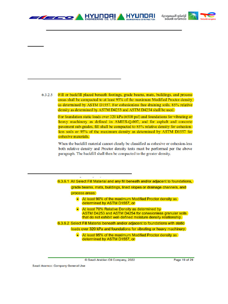 Request to approve the around foundation backfilling activities FDT | PDF