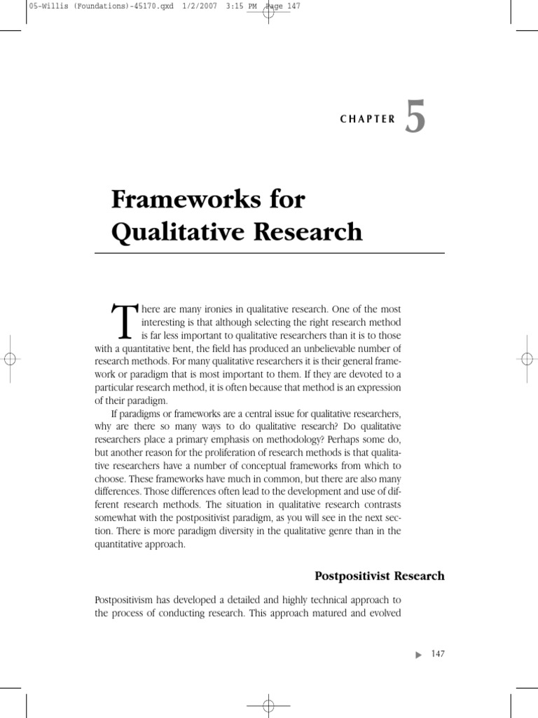 Qualitative Research Frameworks Explained | PDF | Qualitative Research ...