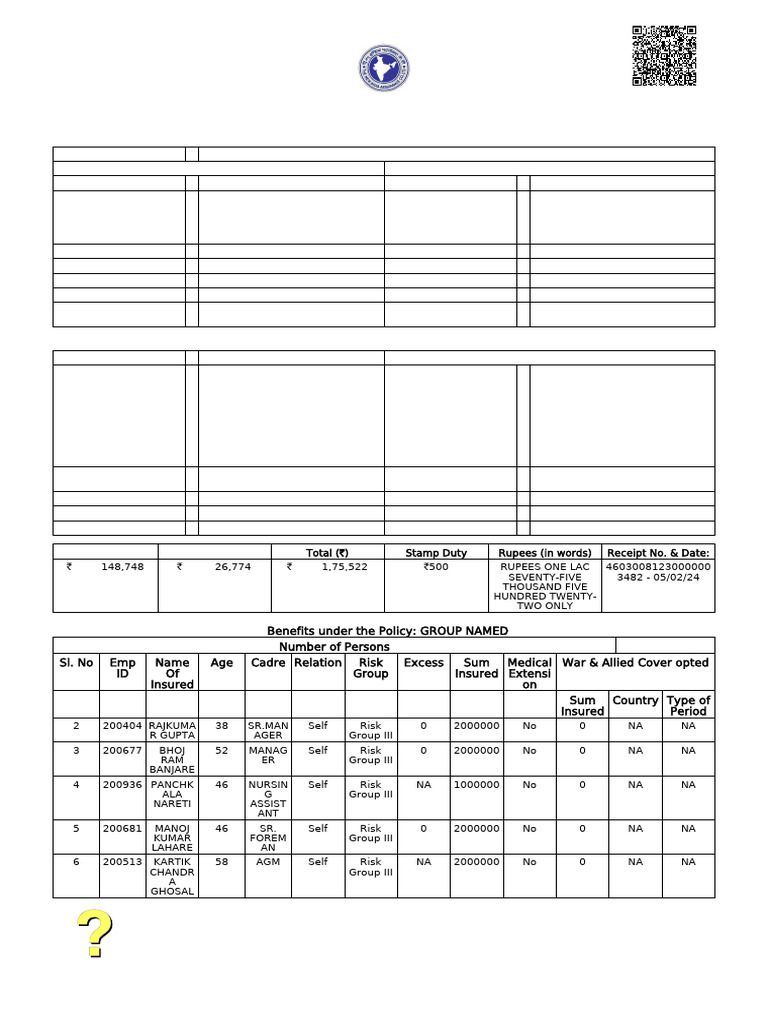 Bjr-37. Group Personal Accident Policy of Mines (02.02.2025) | PDF ...