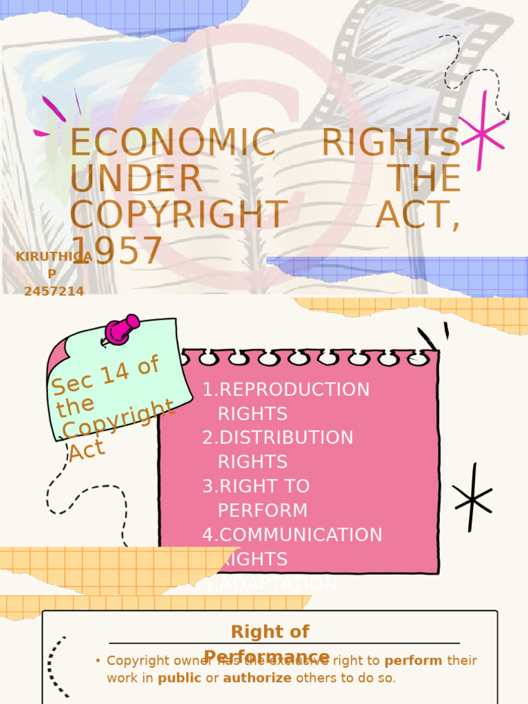 Economic Rights PPT 2 | PDF | Copyright Infringement | Intellectual ...