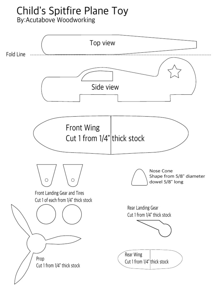DIY Wooden Spitfire Plane Parts | PDF