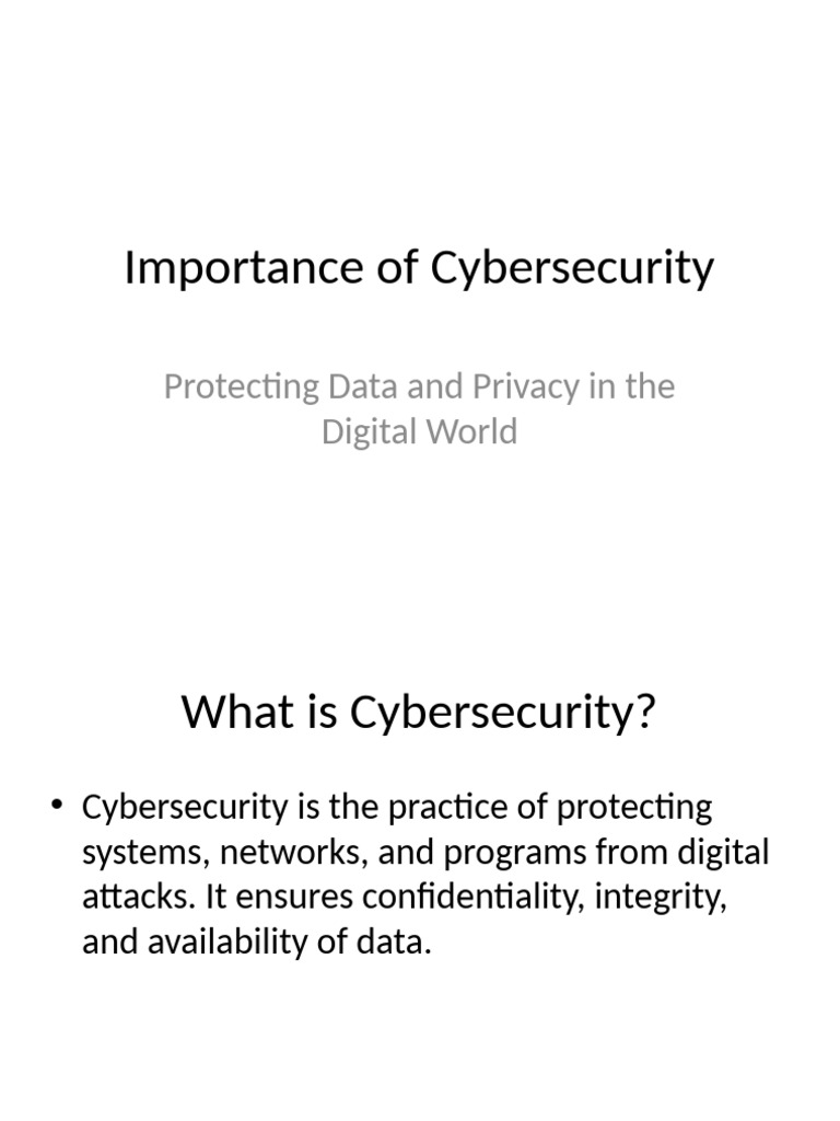 Essential Cybersecurity Practices Explained | PDF