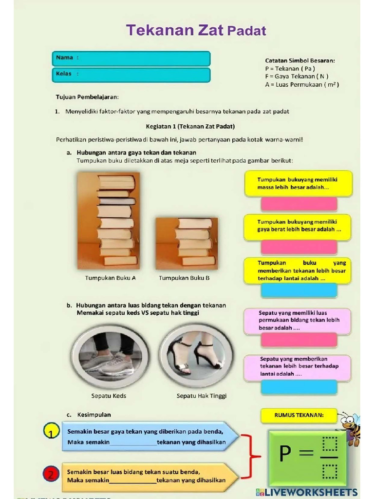 LKPD Tekanan Zat Padat | PDF
