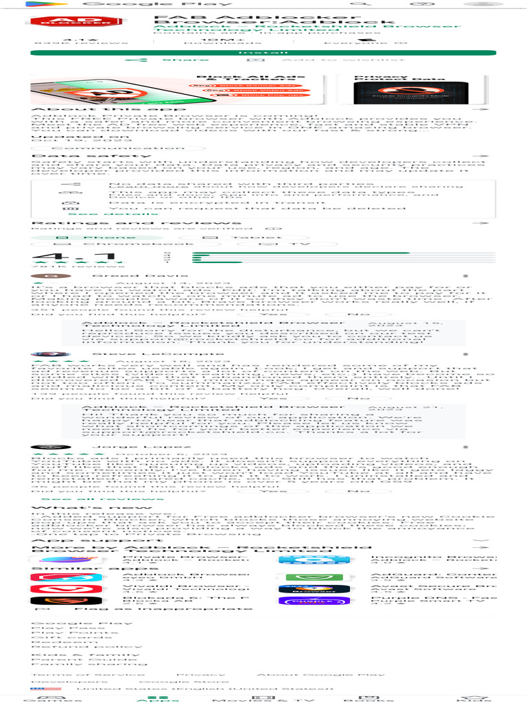 FAB Adblocker BrowserAdblock - Apps On Google Play | PDF | Http Cookie | Software