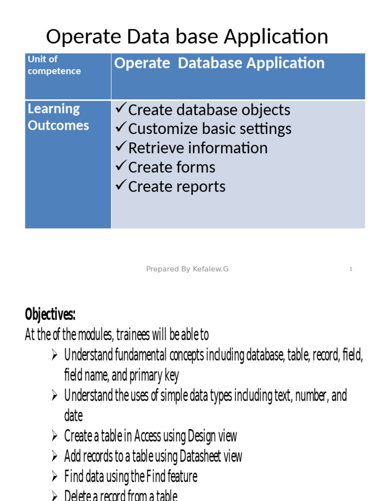 C1 ODA | PDF | Databases | Table (Database)