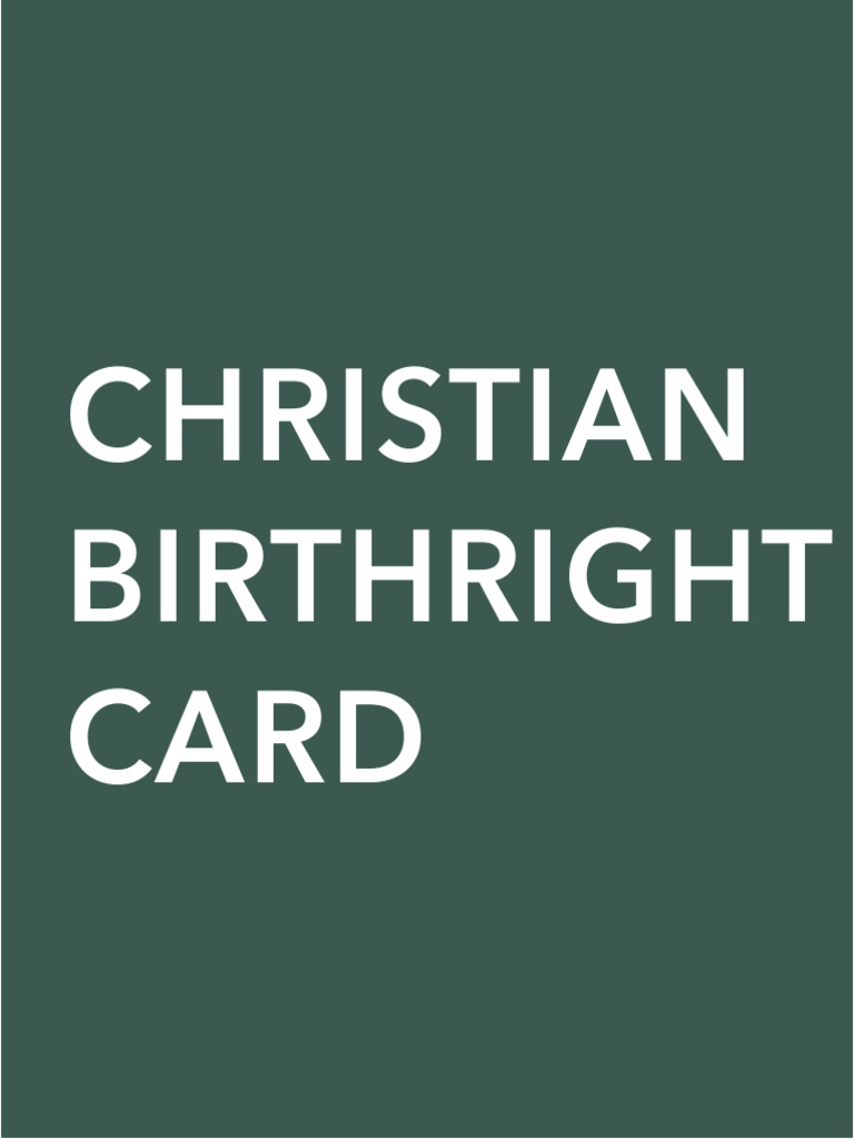 Christian Identity Declarations Card | PDF | Jesus | Epistle To The ...