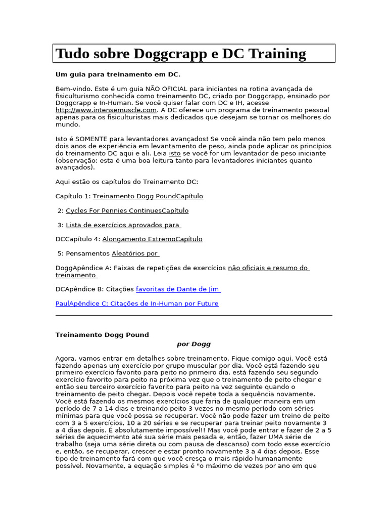 Guia Completo sobre DC Training | PDF | Tempo