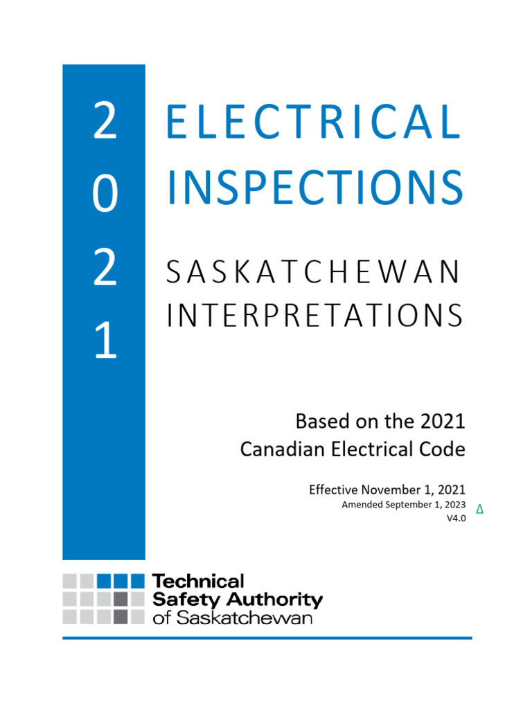 CEC Electrical Inspection 2021 Saskatchewan_Interpretations | PDF ...