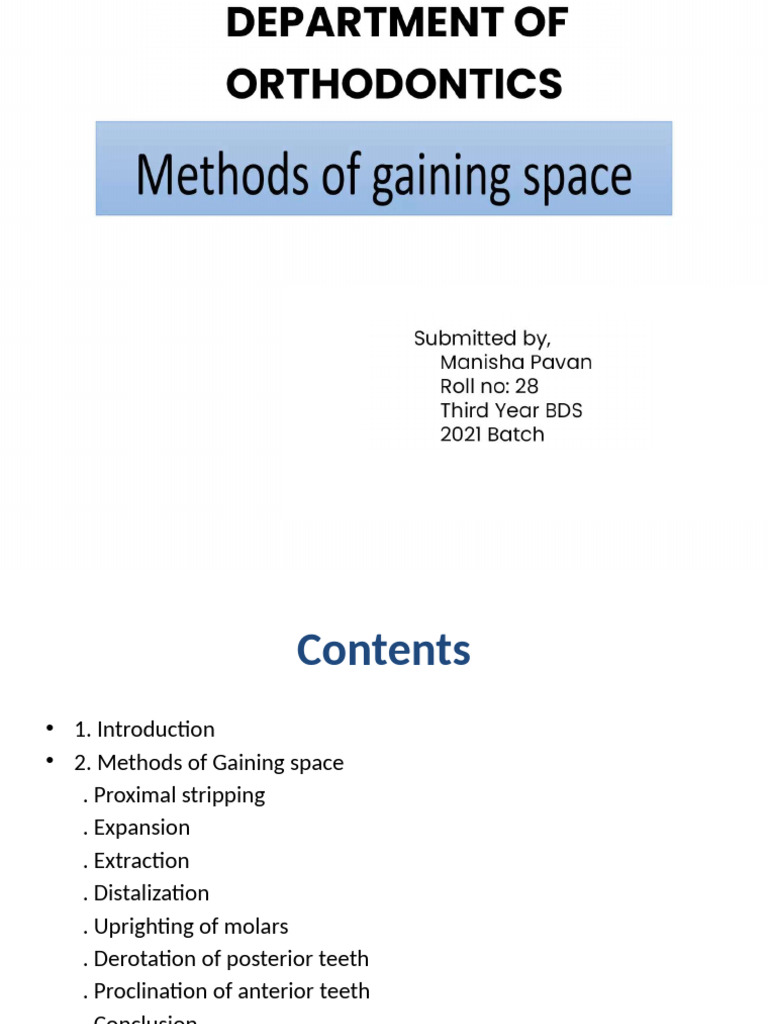 Methods of Gaining Space | PDF