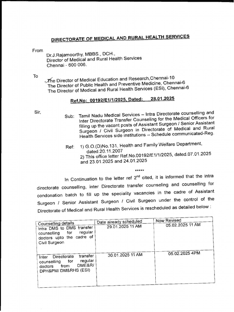 Counseling Reschedule | PDF