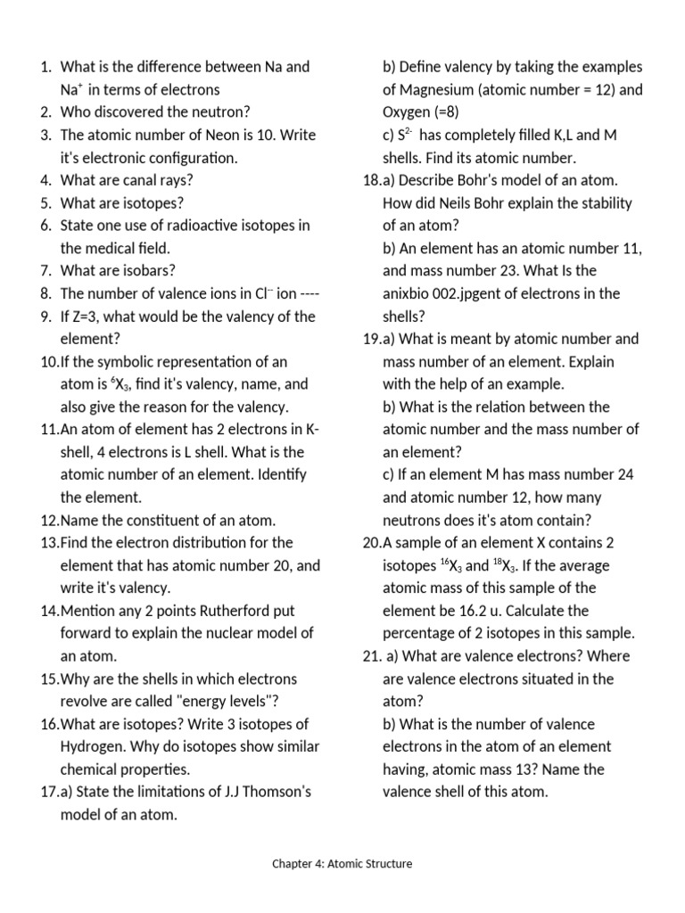Na vs Na+: Electron Differences Explained | PDF | Atoms | Isotope
