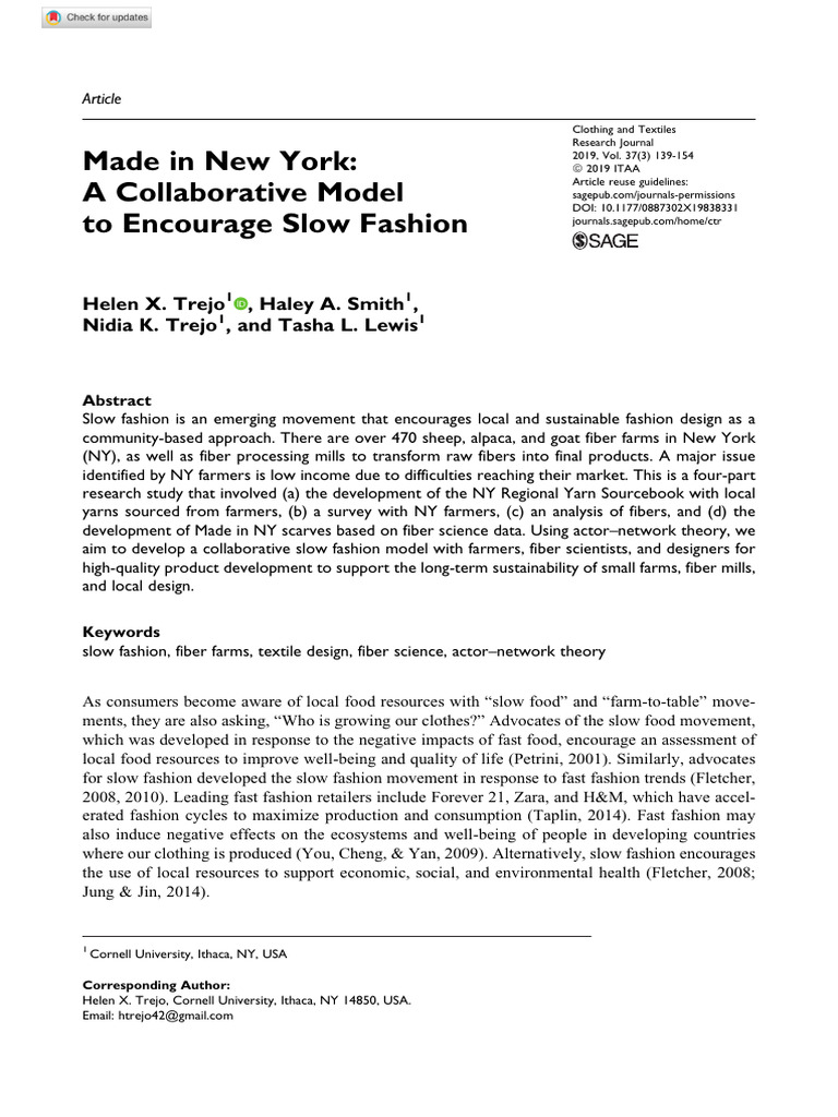 Trejo Et Al 2019 Made in New York A Collaborative Model To Encourage ...