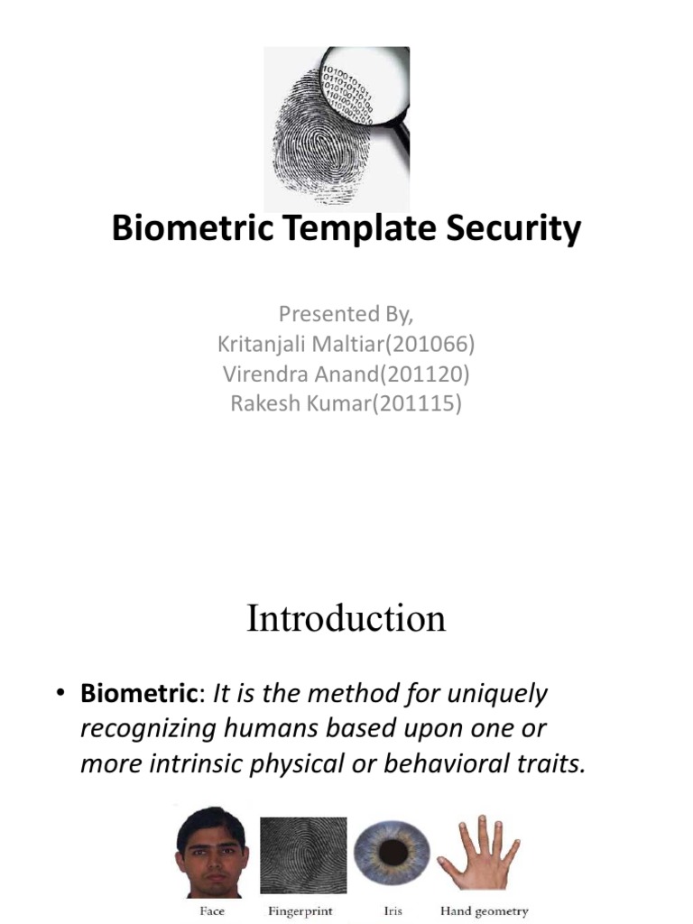 Biometric Template Security | PDF