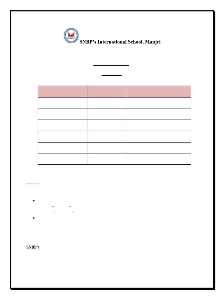 Snbp International School Grade Xi Exam Schedule Pdf