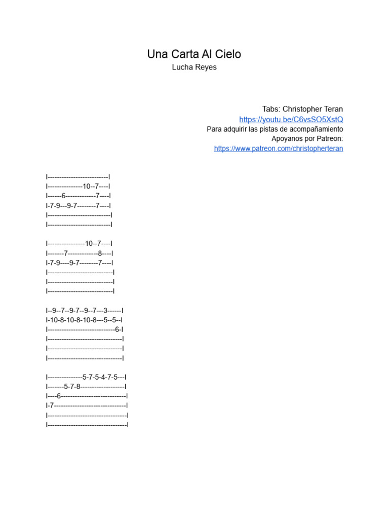 Una Carta Al Cielo Lucha Reyes Pdf