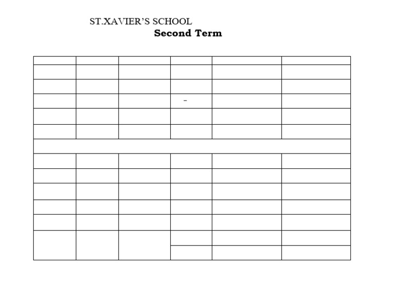 Time Table Second Term Examination 2024-25 X and XII | PDF