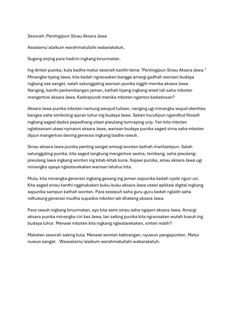 Assalamu’alaikum warahmatullahi wabarakatuh | PDF