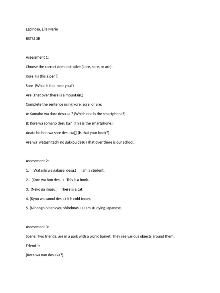 Espinosa-Ella-Marie-Assessment | PDF