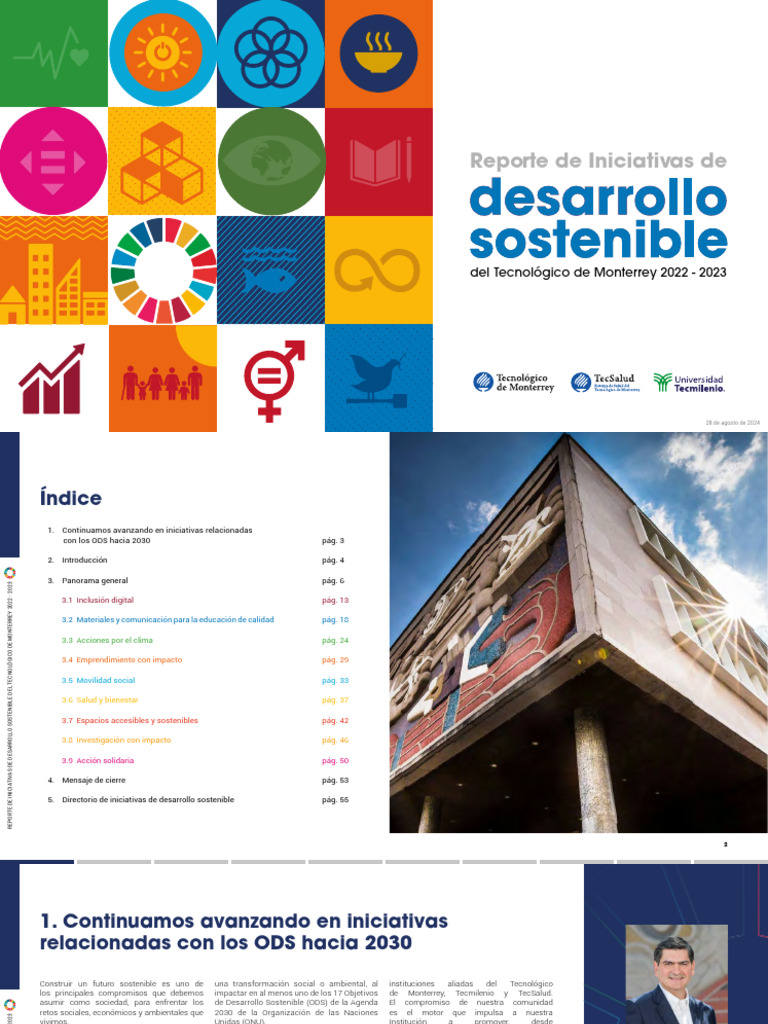 Reporte Iniciativas Desarrollo Sostenible 2022 2023 | PDF | Sustentabilidad | Desarrollo sostenible
