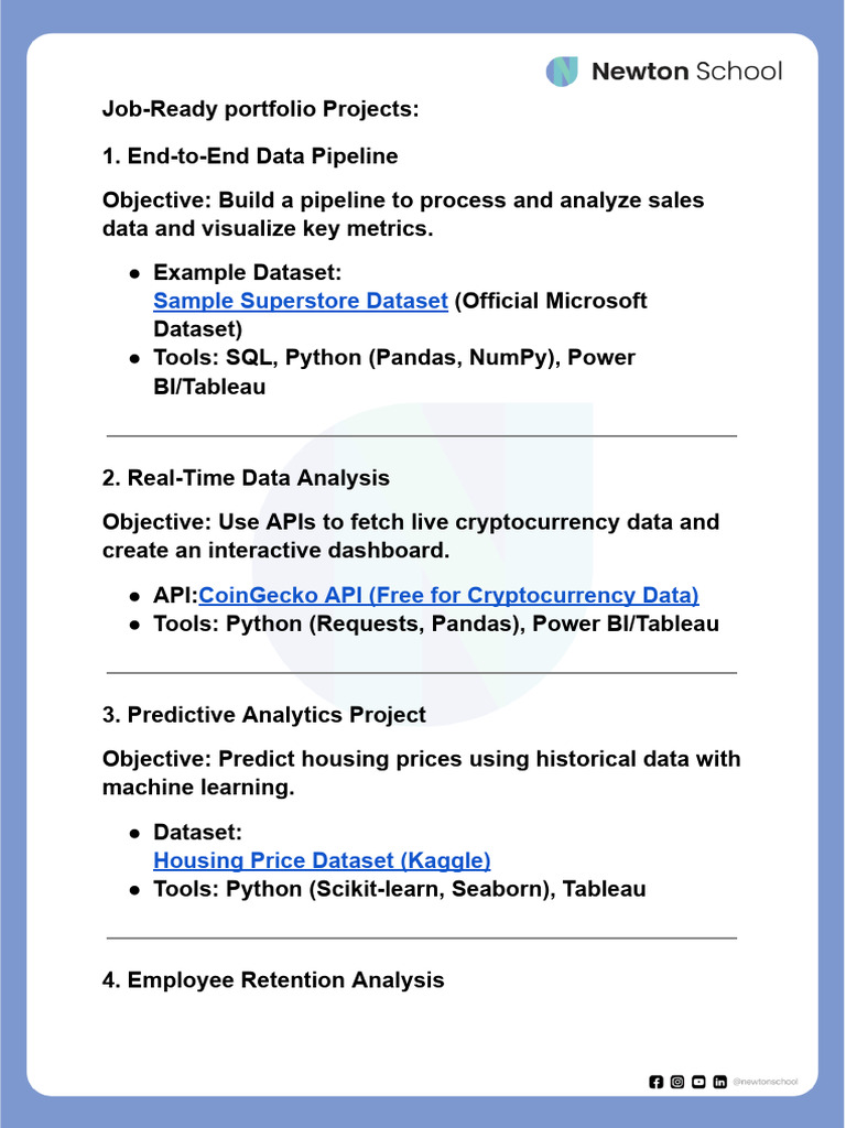 Job-Ready Portfolio Projects | PDF