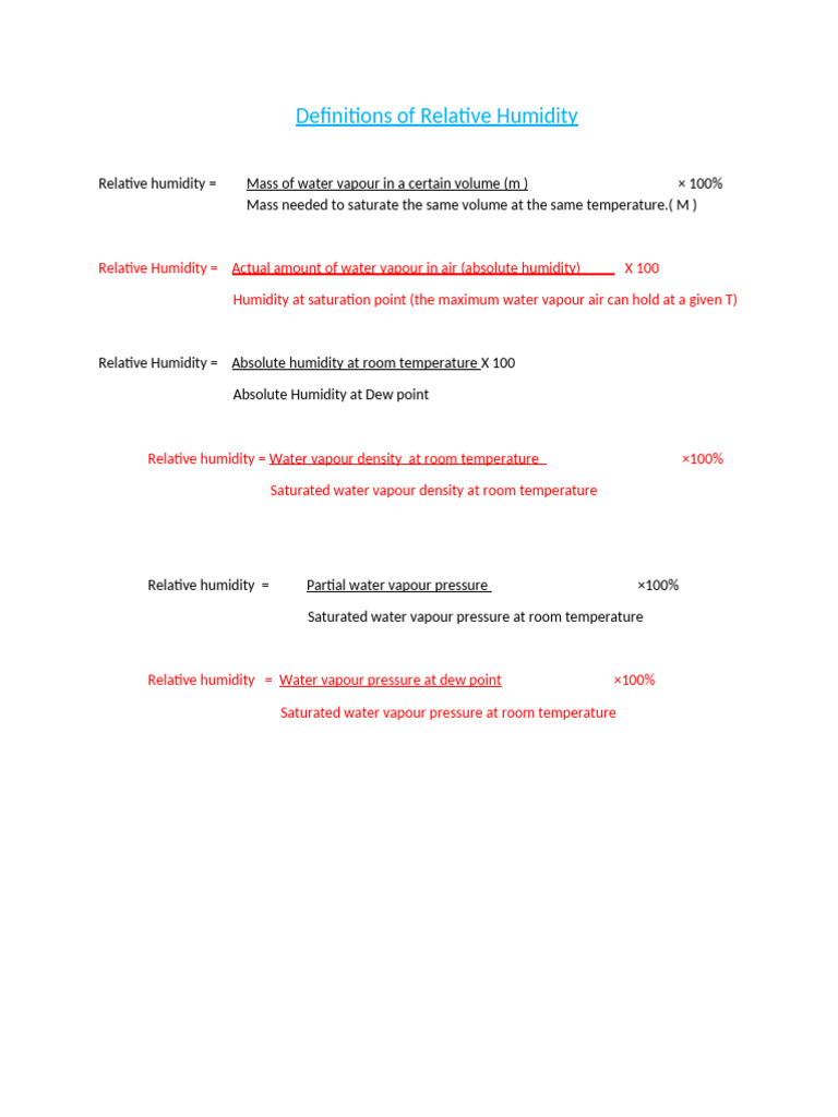 Relative humidity | PDF