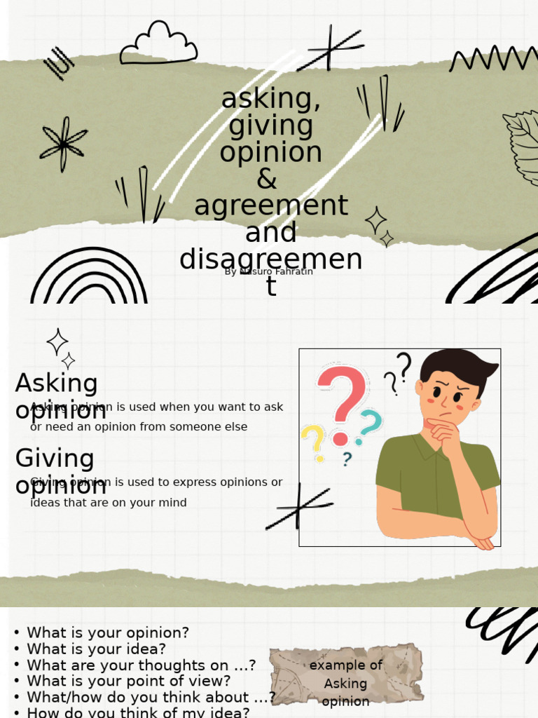 Asking and Giving Opinions Guide | PDF