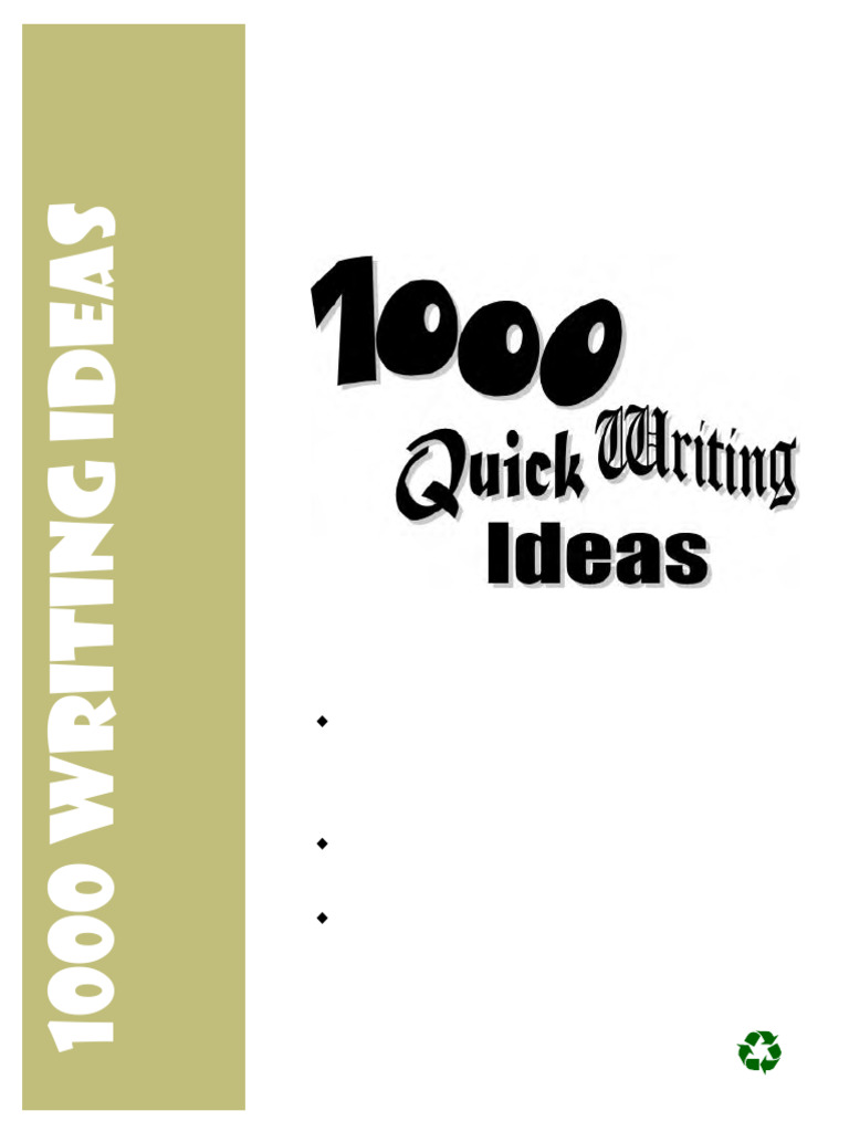 1000 Writing Ideas Sample | PDF