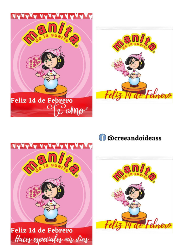 Tarjetas manita de la suerte frases de amor | PDF