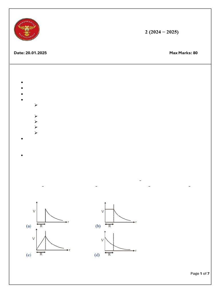 Prep2-Grade12 PHYSICS QP | PDF | Electricity | Physical Phenomena