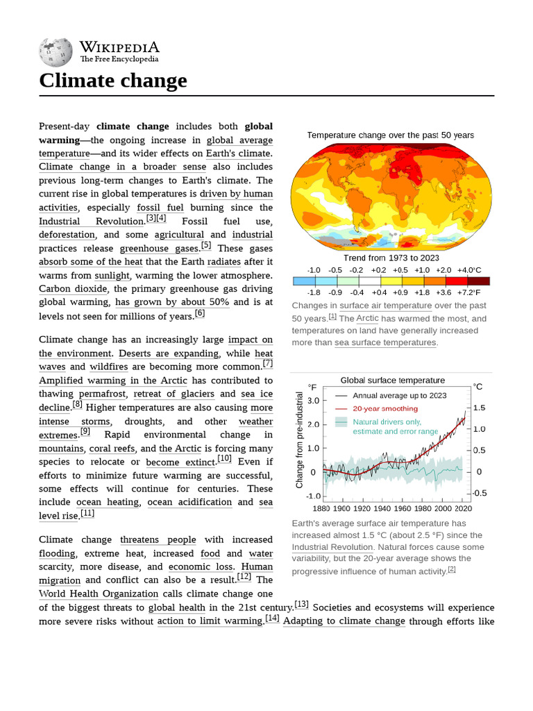 Climate Change | PDF | Climate Change | Greenhouse Effect