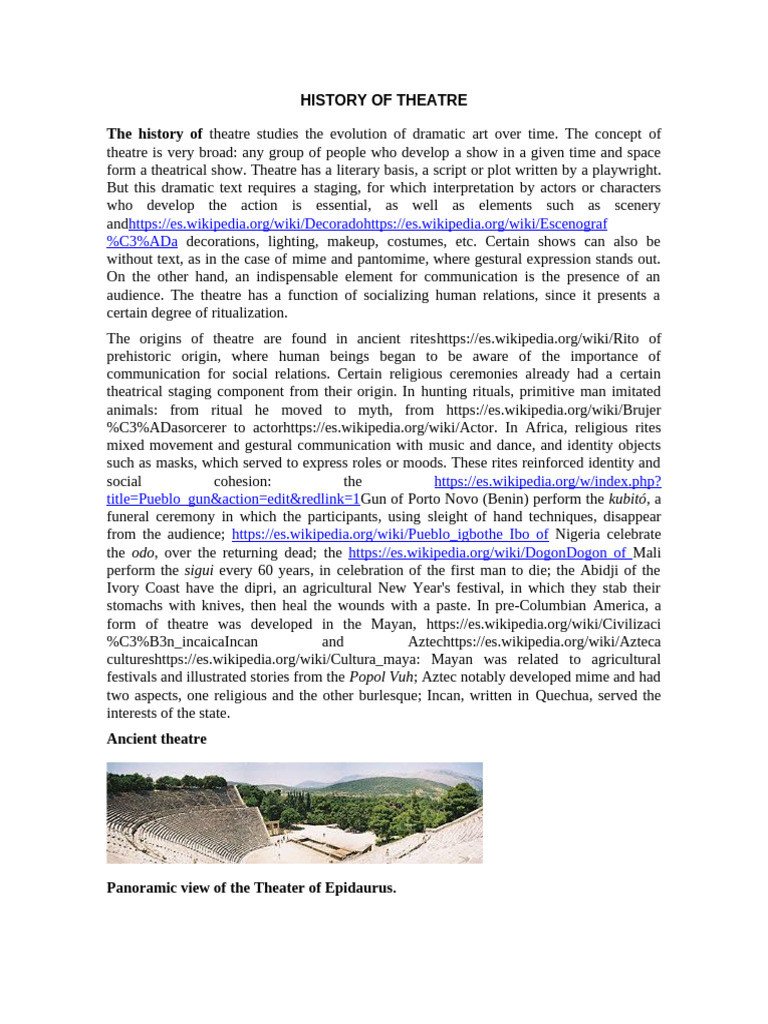 History of the Theatre | PDF | Theatre | Romanticism