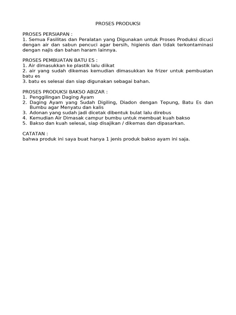 Proses Produksi Halal | PDF