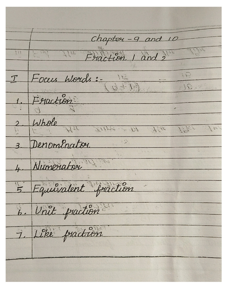 Grade 4 Fraction-1 Classwork | PDF