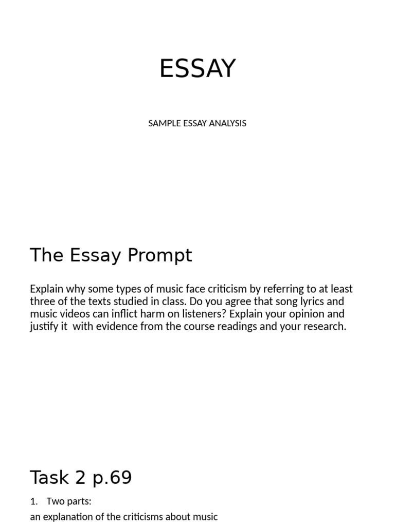 ESSAY INPUT and Analysis of The Sample Essay | PDF | Ellipsis | Essays