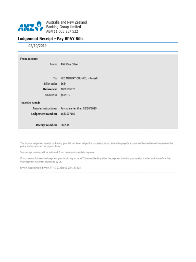 BPAY Payment Confirmation | PDF