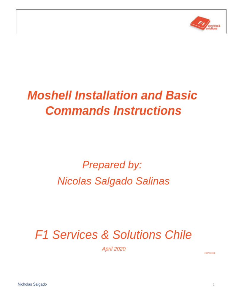 Installation Instructions and Basic Commands For Portable Moshell | PDF | Internet Protocols ...