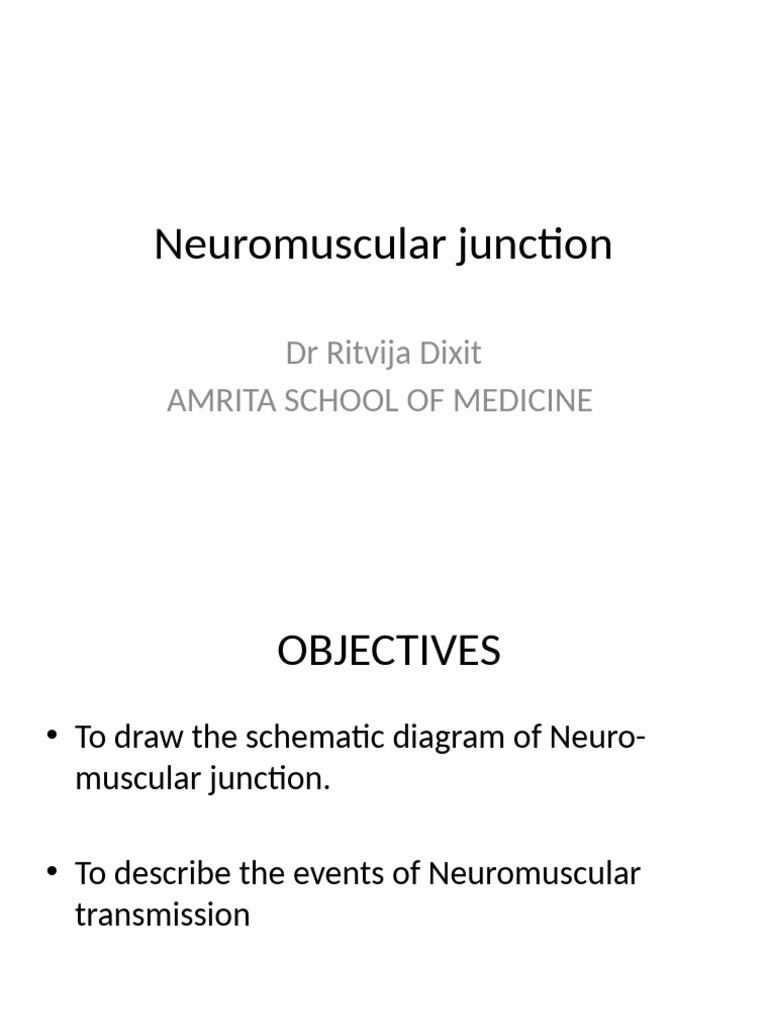 Nmj -Asm 2024 | PDF | Neuromuscular Junction | Chemical Synapse