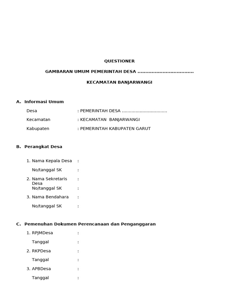 Struktur dan Pengelolaan Pemerintahan Desa | PDF